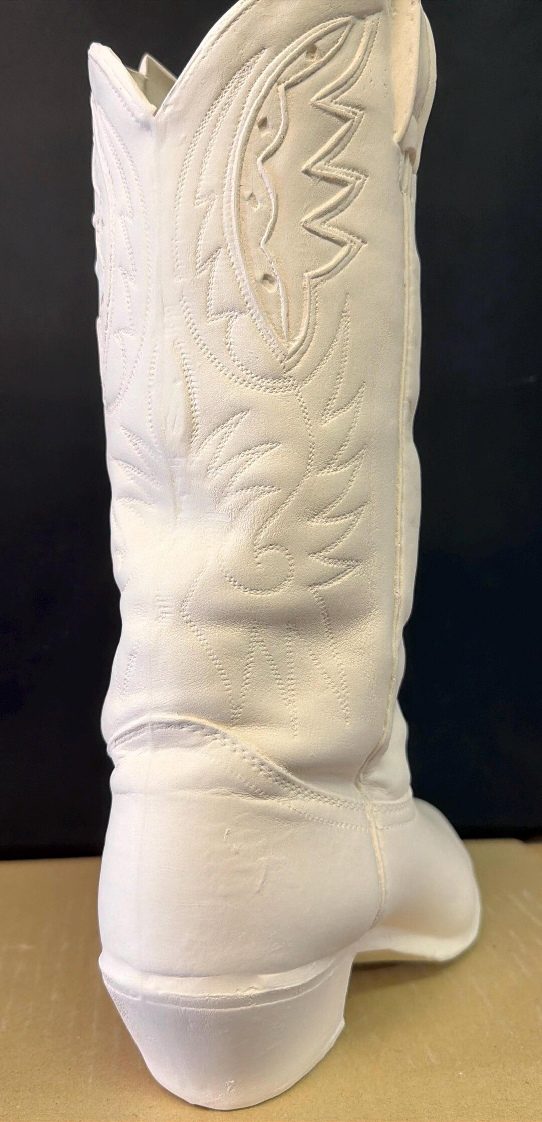 Unpainted Ceramic Boot, Realistic Cowboy Boot, Unfinished Bisque ...