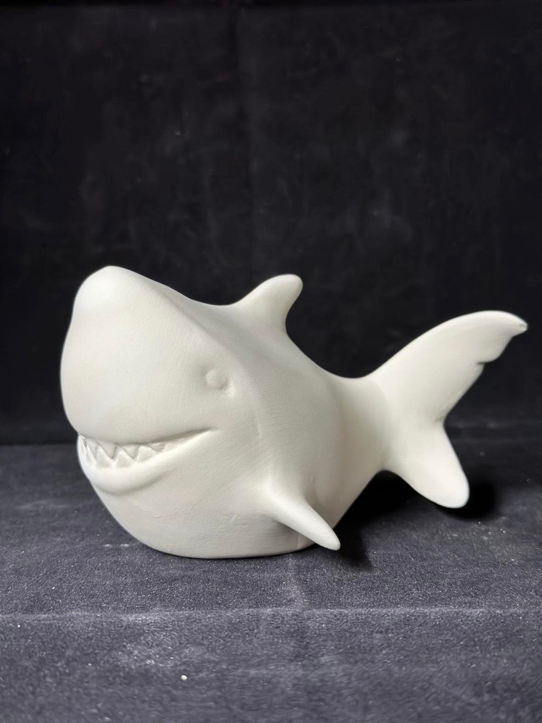 Unpainted Ceramic Shark, Unfinished Bisque, Ceramics, 3.5" Tall, Ready ...