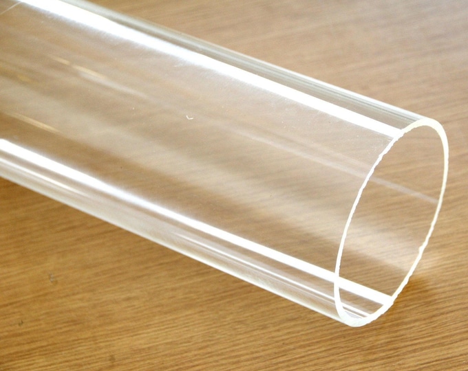 Clear Acrylic Plastic Plexiglass Pipe Tube 4 114 Mm by Foot Fits 4 PVC ...