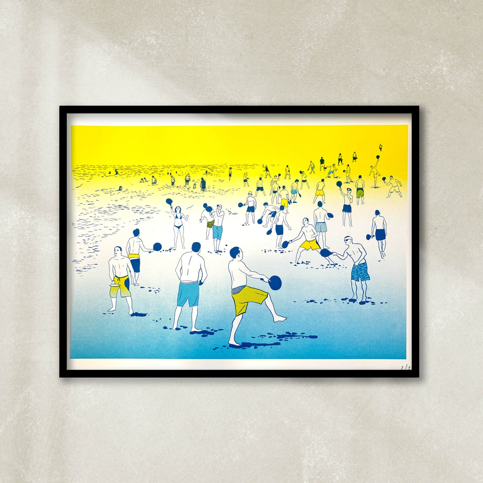 Wheres Waldo Blue & Yellow High Quality Risograph Print A3 3 Colors ...