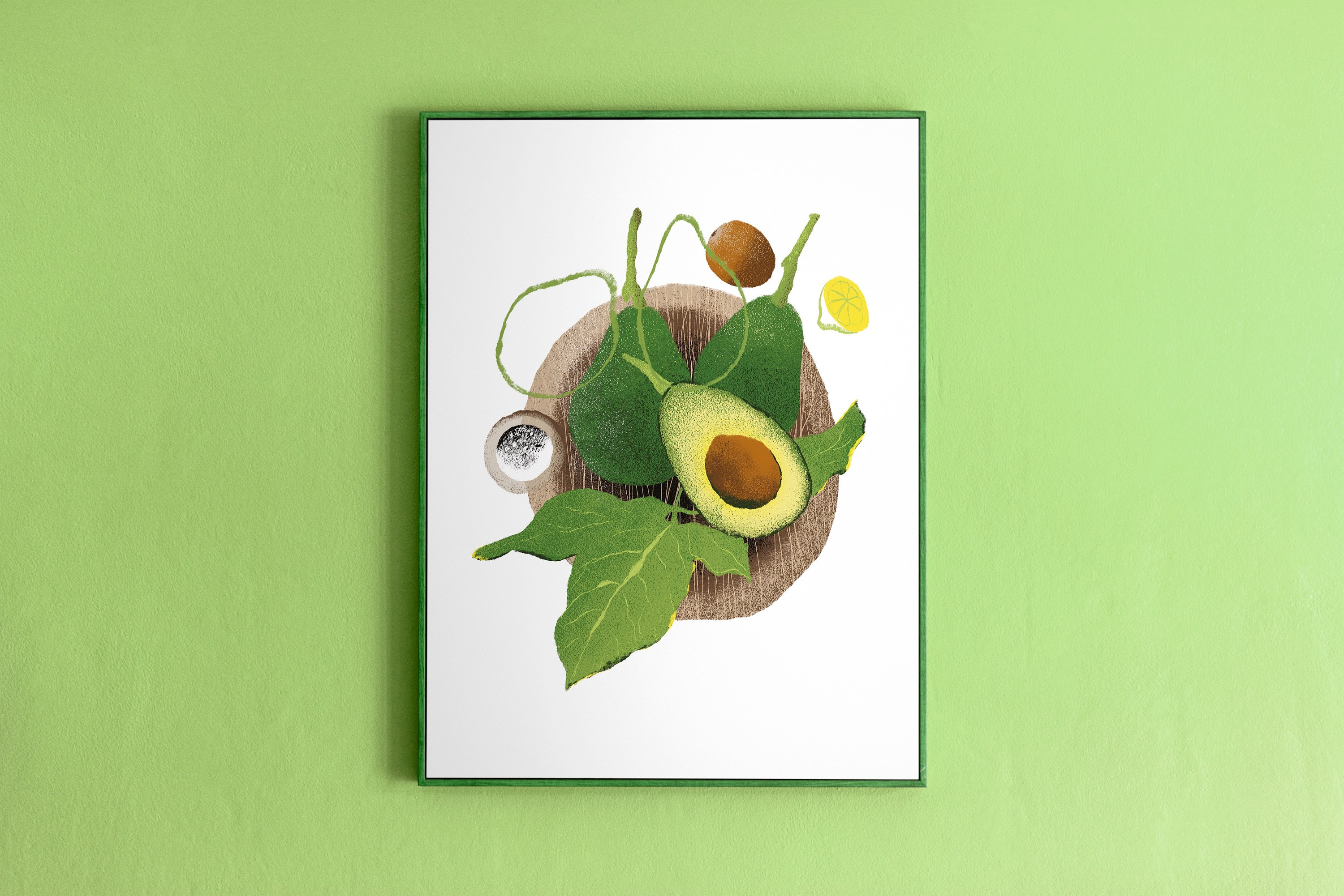 Avocado Art Print - Etsy