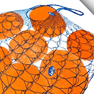 Oranges | High Quality Risograph Print | A3 | 3 Colors | Prints | Art ...