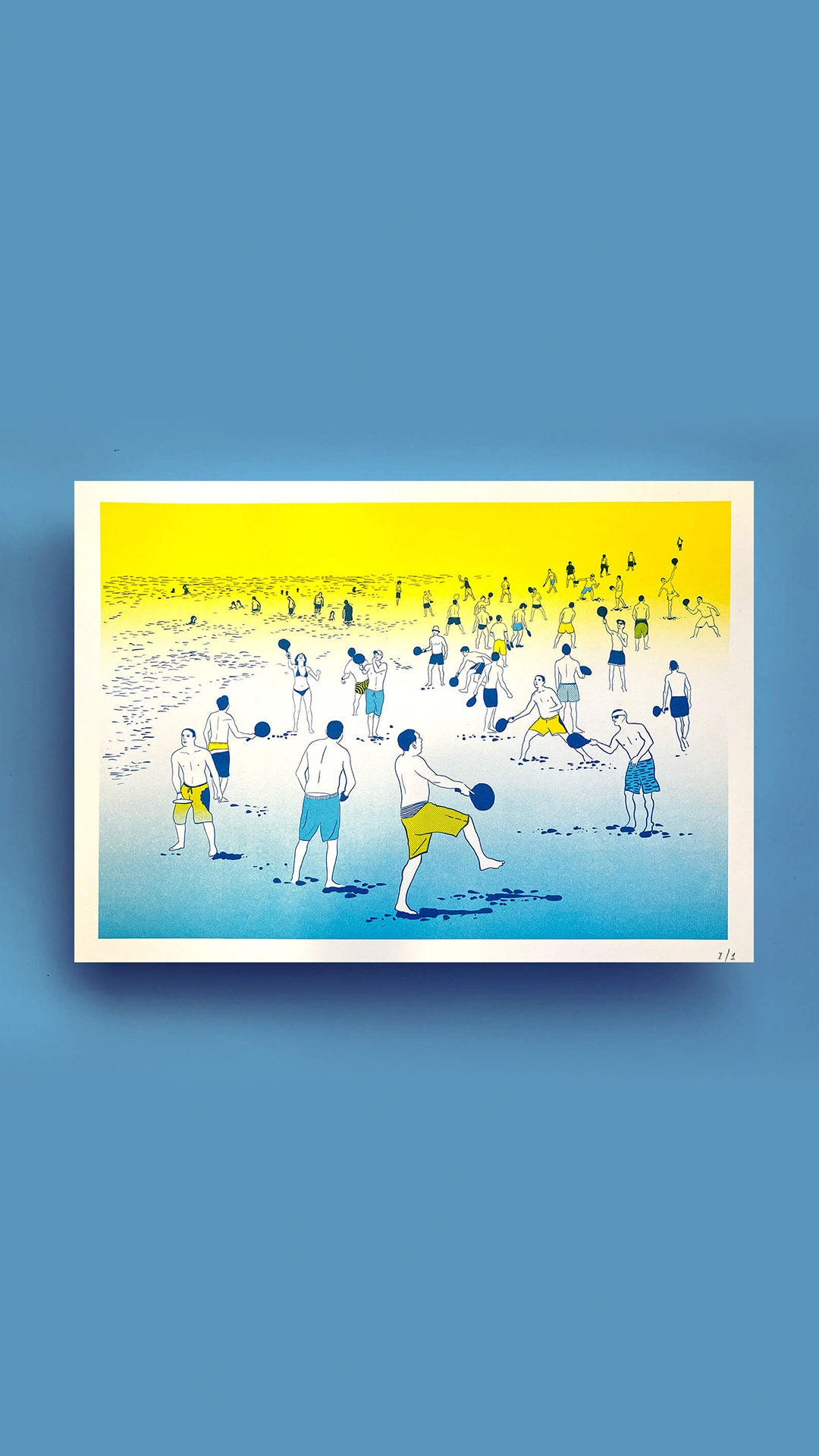 Wheres Waldo Blue & Yellow High Quality Risograph Print A3 3 Colors ...