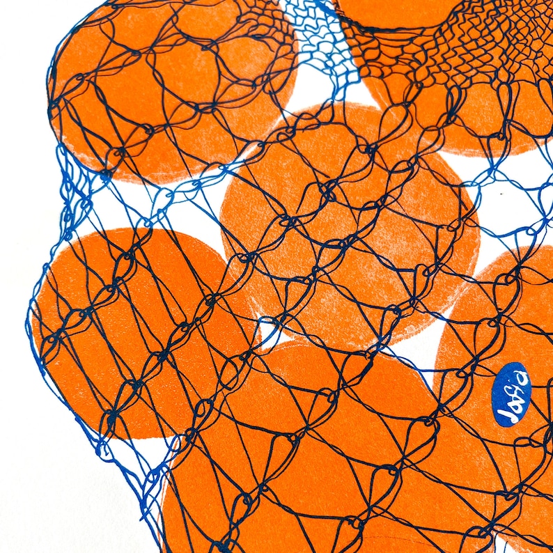 Oranges | High Quality Risograph Print | A3 | 3 Colors | Prints | Art ...