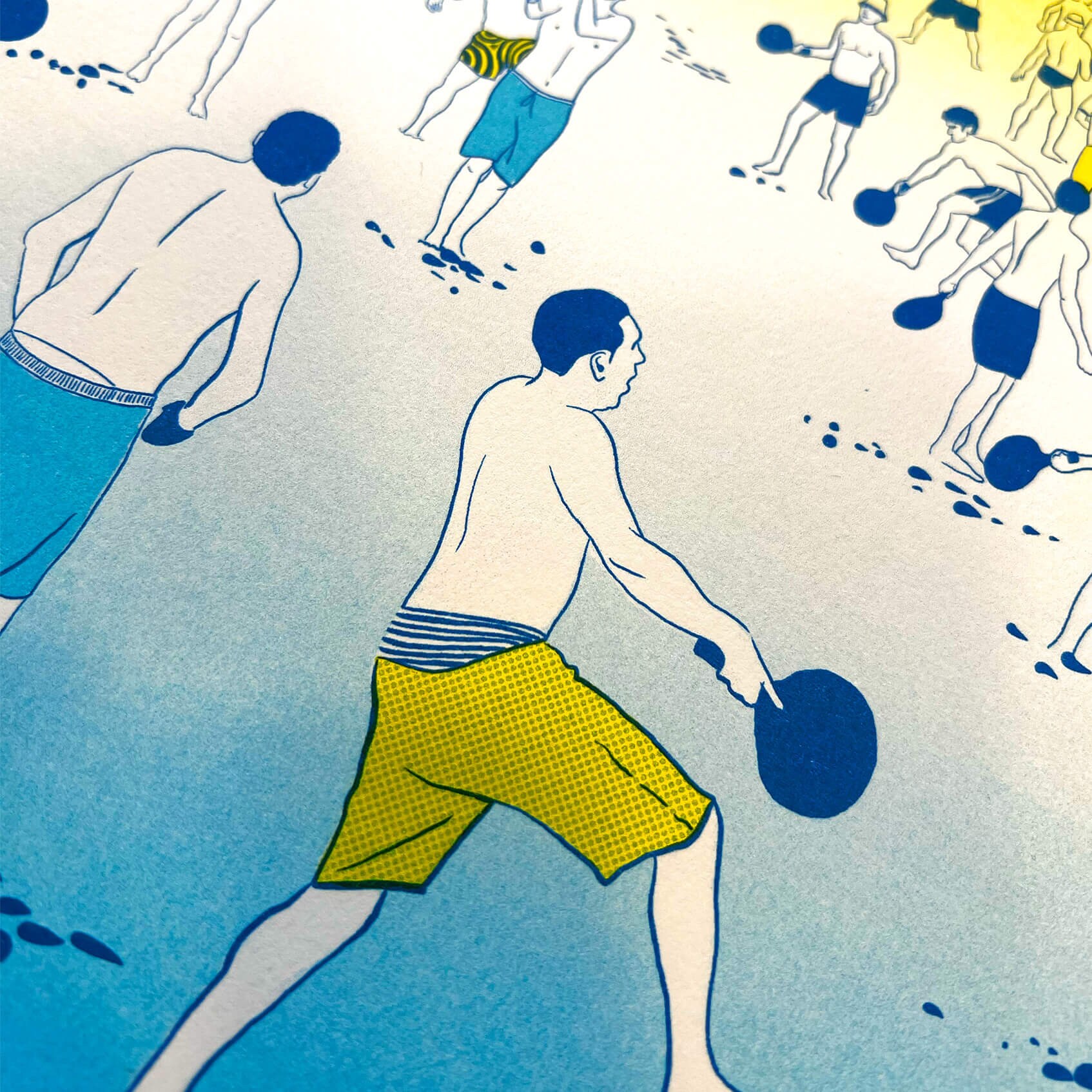 Wheres Waldo Blue & Yellow High Quality Risograph Print A3 3 Colors ...