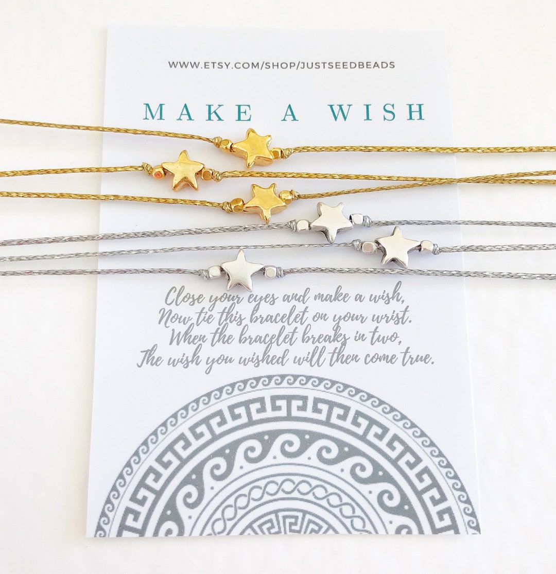 Bracelets Make a Wish Set 5, Set 10 Bracelet Gold Silver Charm ...
