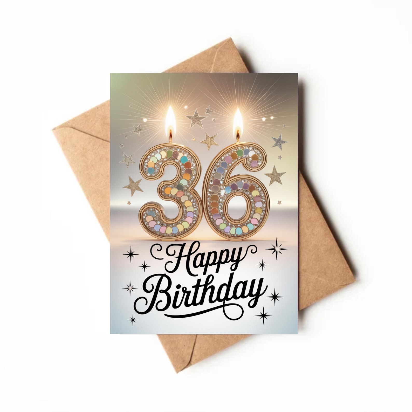 36th Birthday Card | Printable Card | Card for Thirty-six Year Old ...