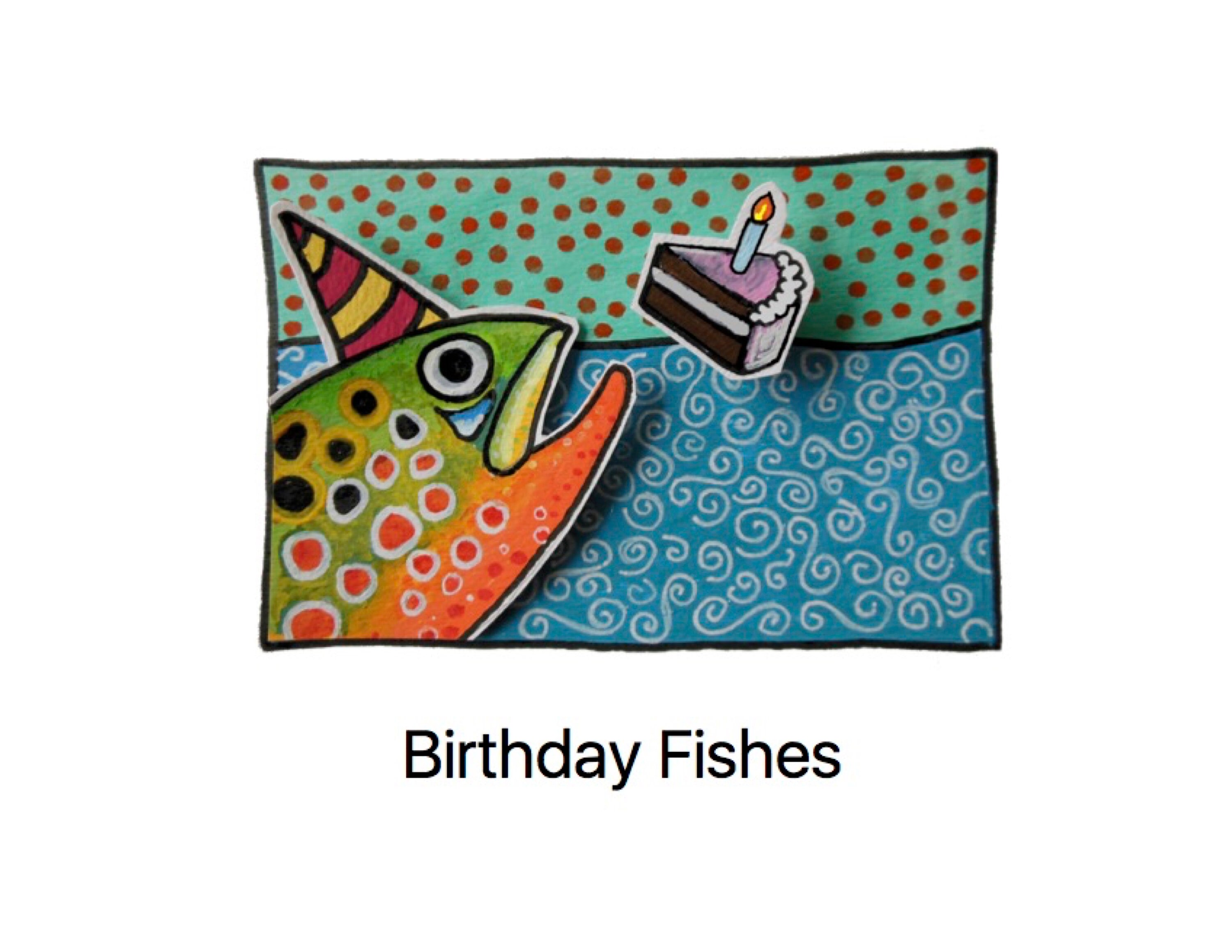 Birthday Cake Fish - Etsy