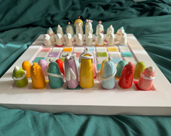 Handmade Ceramic Chess Set - Etsy