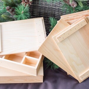 Solid Pine Box With Compartments - Etsy
