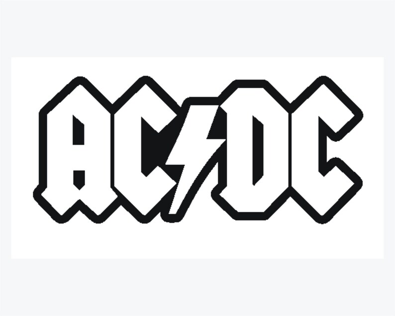 AC/DC Permanent vinyl decal | Etsy
