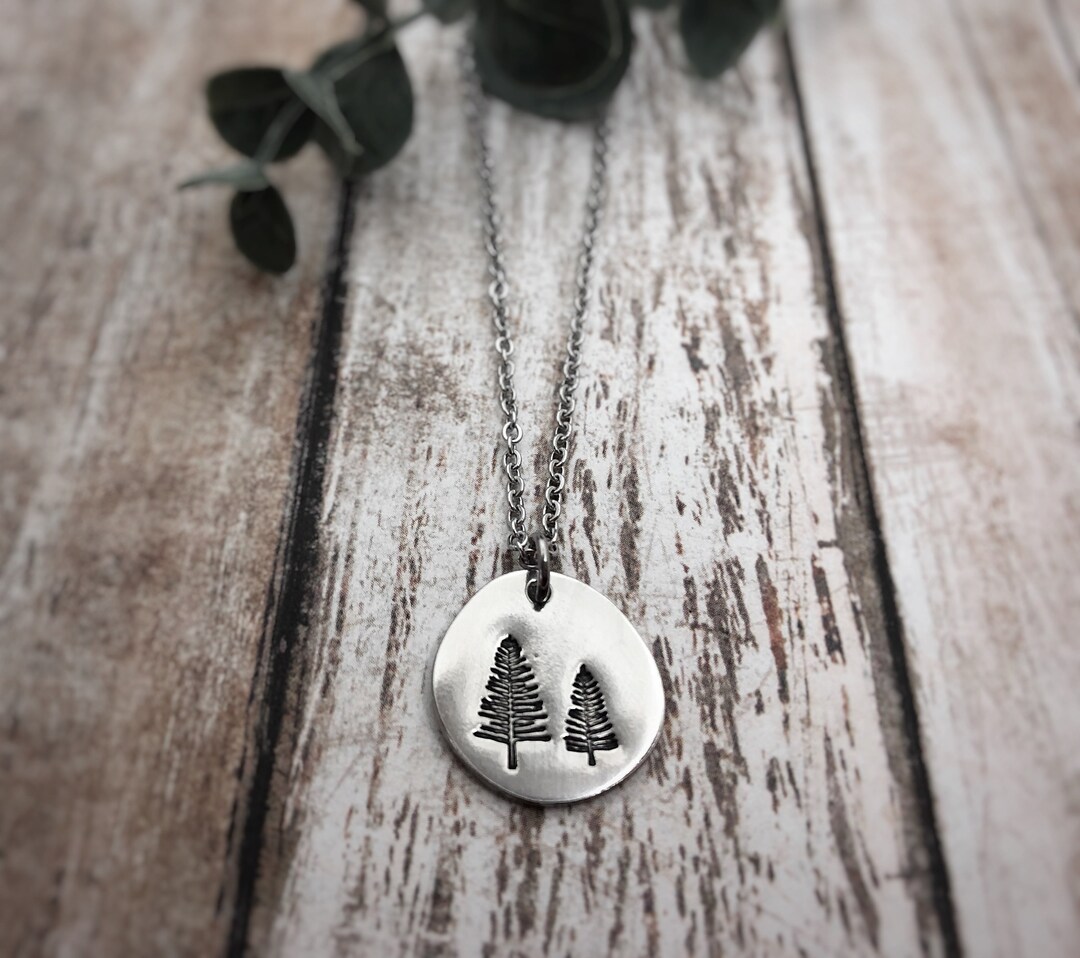 Rustic Evergreen Tree Necklace - Woodland Forest Pendant - Nature Lover ...