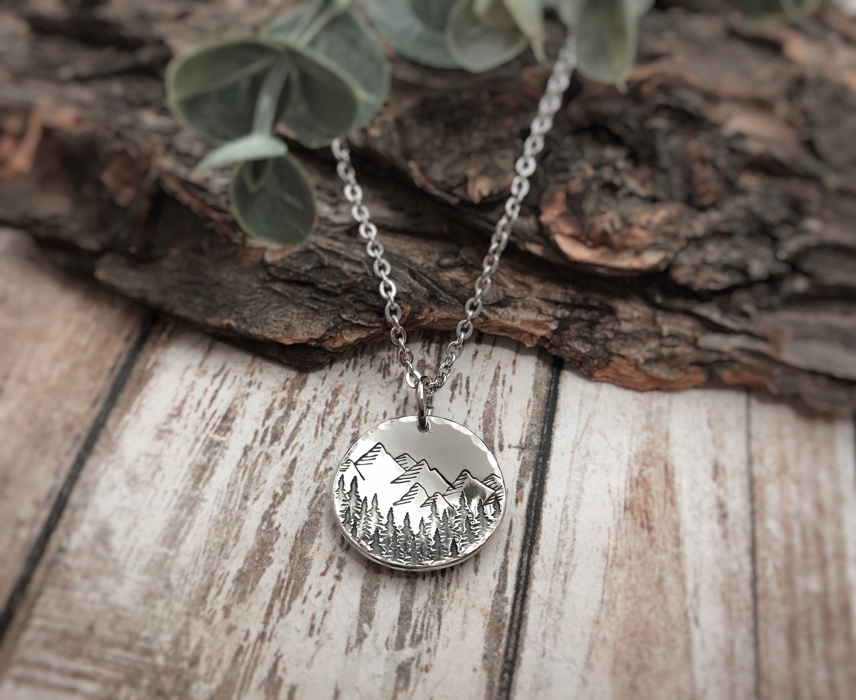 Mountain Range Scene Necklace Mountain Necklace Mountain - Etsy