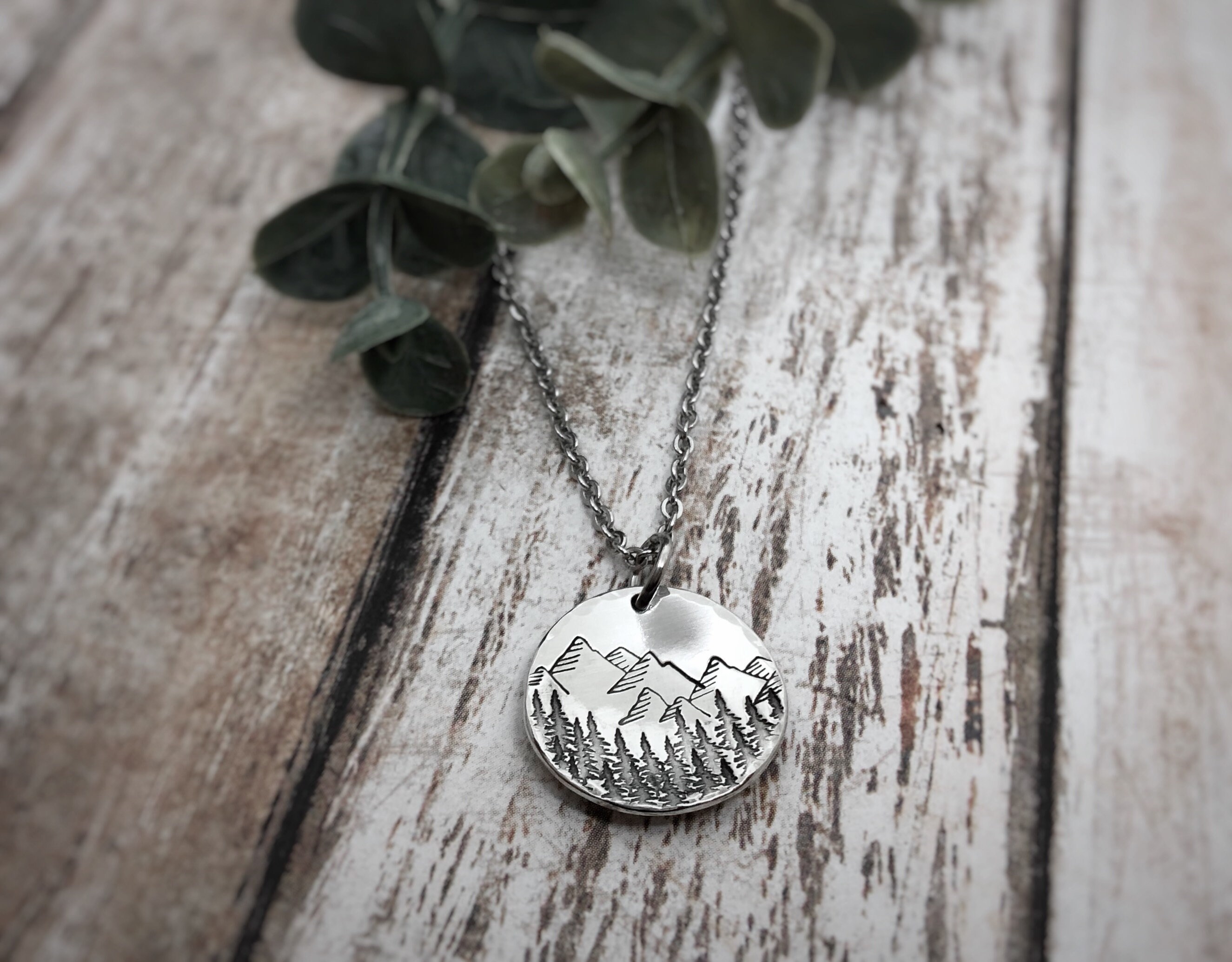 Mountain Range Scene Necklace Mountain Necklace Mountain - Etsy
