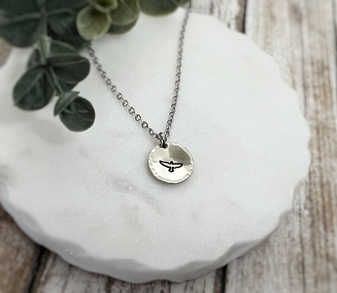 Dainty Soaring Bird Necklace - Personalized Nature Charm - Birdwatcher ...