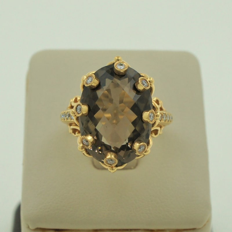 Smokey Topaz Ring - Etsy