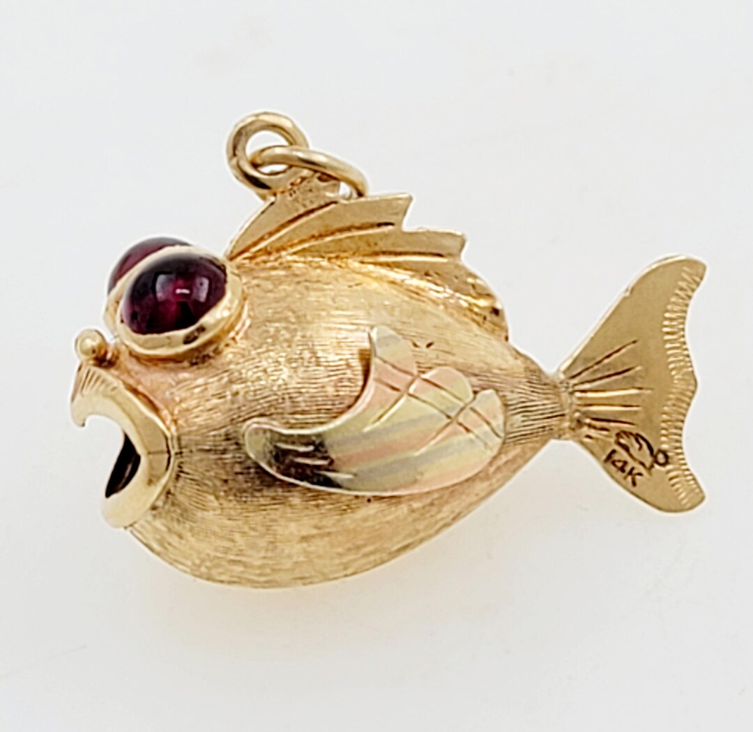 Vintage Handmade 14K Yellow Gold With 1.00ct Cabochon Natural Garnet ...