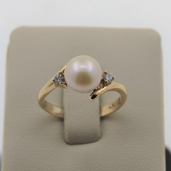 14k Pearl Ring - Etsy