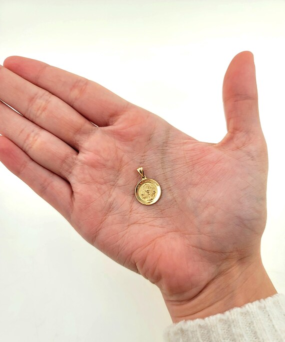 First Communion Holy Communion 14K Yellow Gold Medal… - Gem