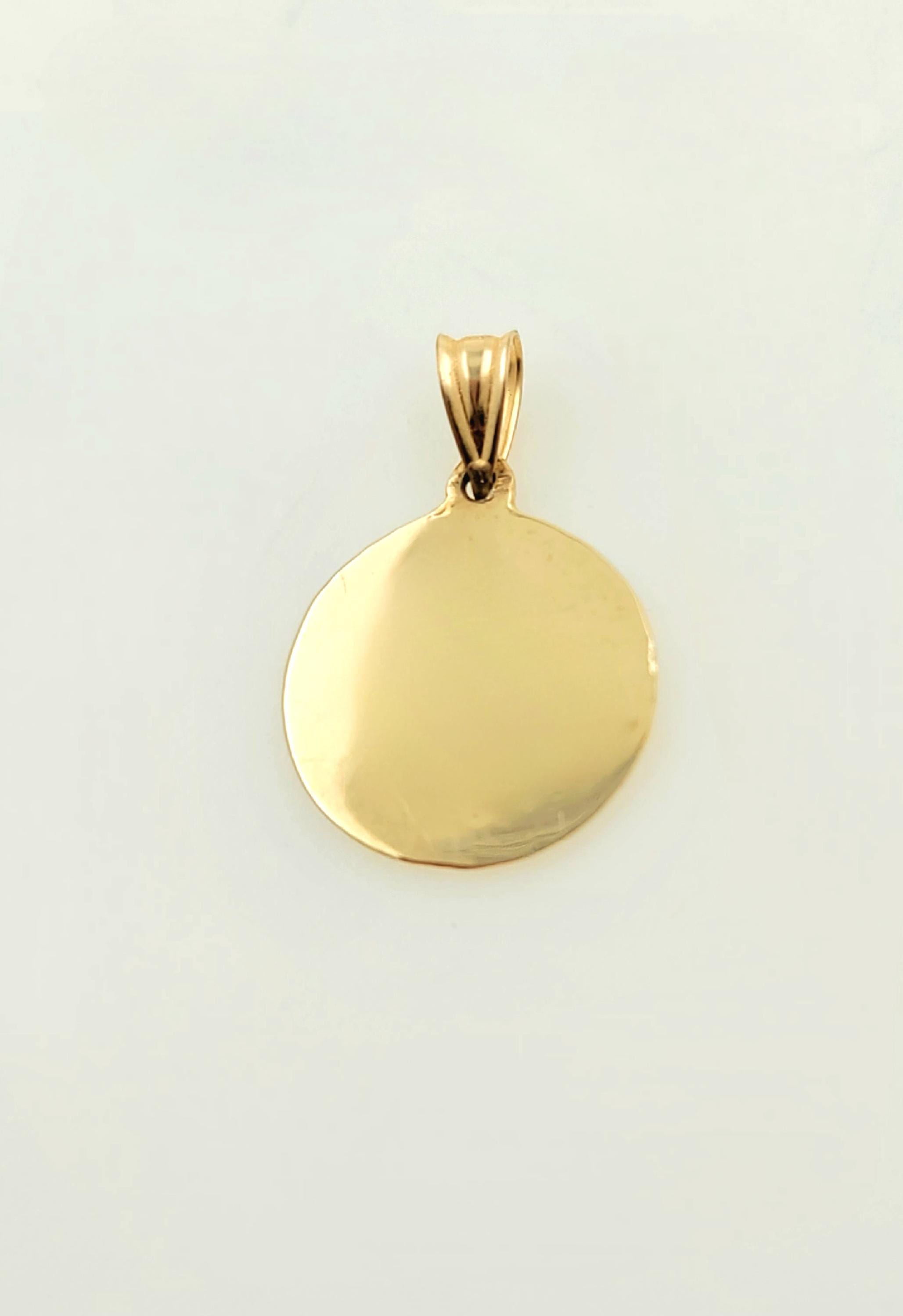 First Communion Holy Communion 14K Yellow Gold Medallion Pendant/charm ...