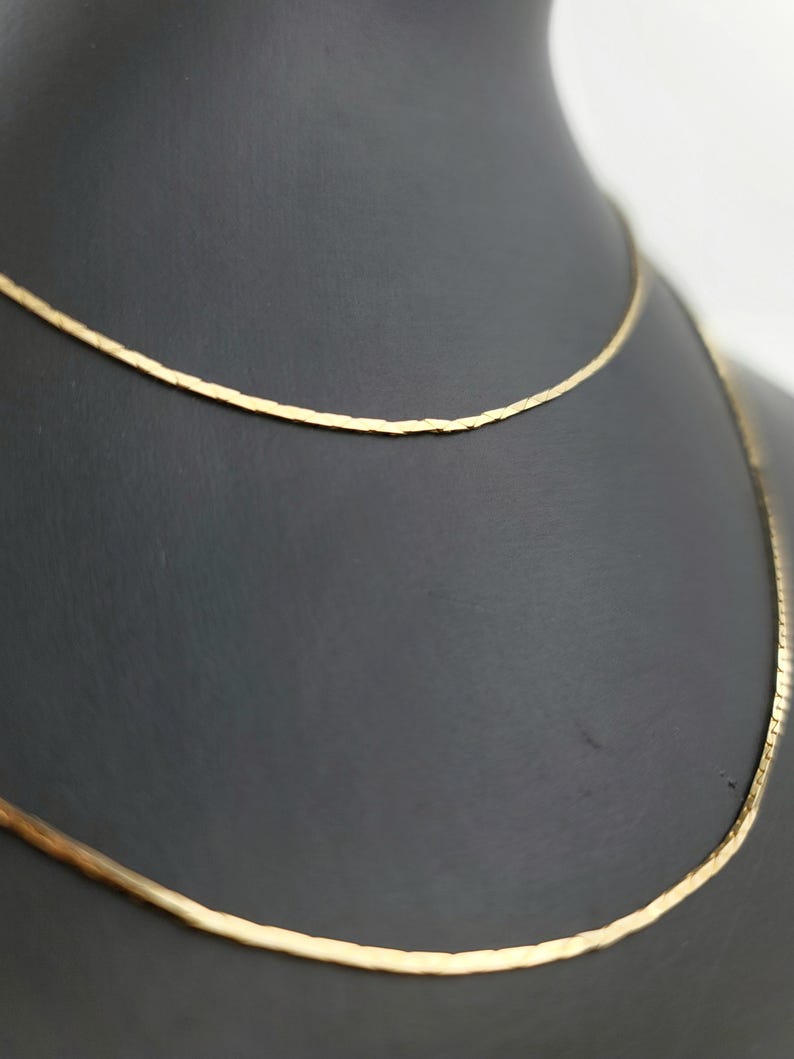 Vintage 14K Solid Yellow Gold Triangle Link Chain, 31 Inch - Etsy UK