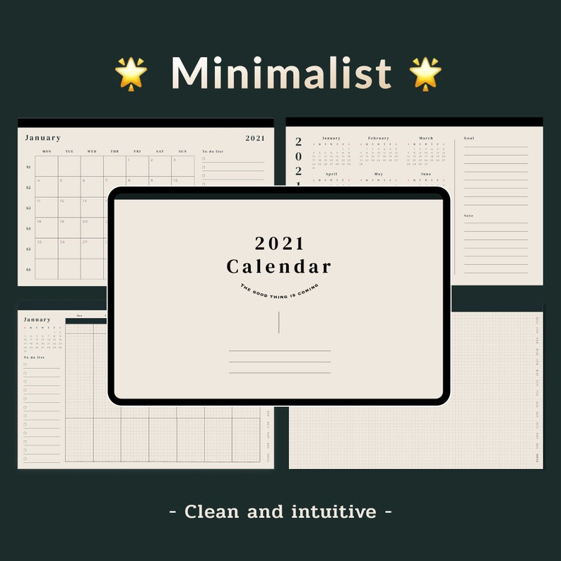 2021 Digital Planner for Goodnotes and Notability / Yearly, Monthly ...