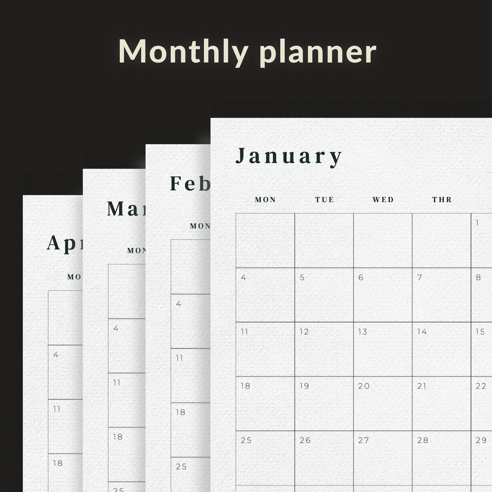 2021 Monthly Calendar Printable / Monthly Planner / to Do List ...
