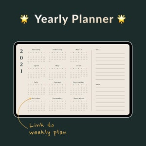 2021 Digital Planner for Goodnotes and Notability / Yearly, Monthly ...