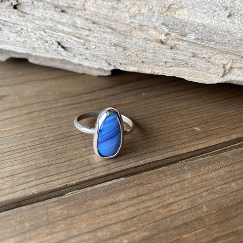 Leland Blue Ring Sterling Silver Leland Blue Stone - Etsy