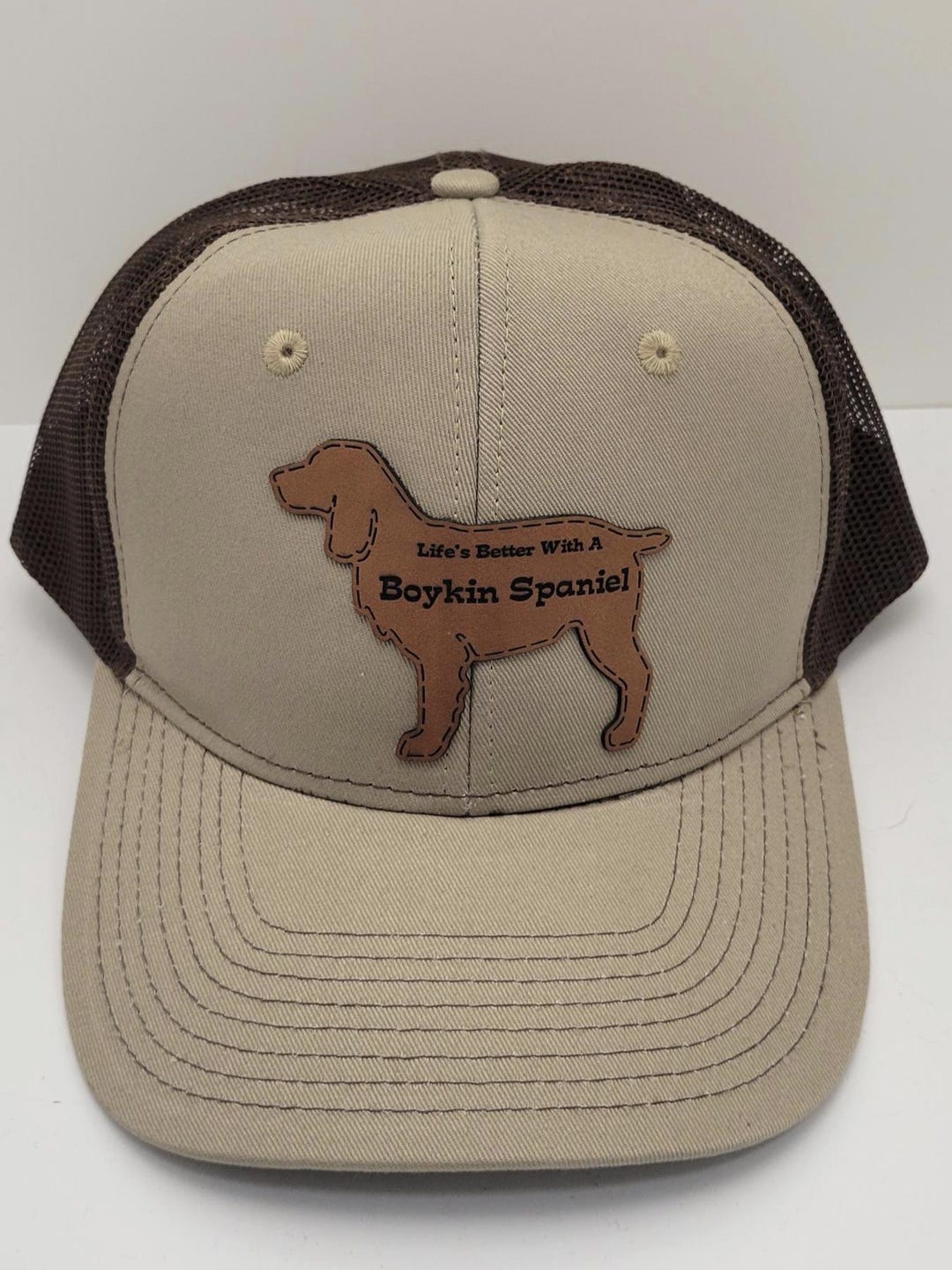 Dog Leather Patch Cap Hat Boykin Spaniel Shown. Most Breeds Available ...