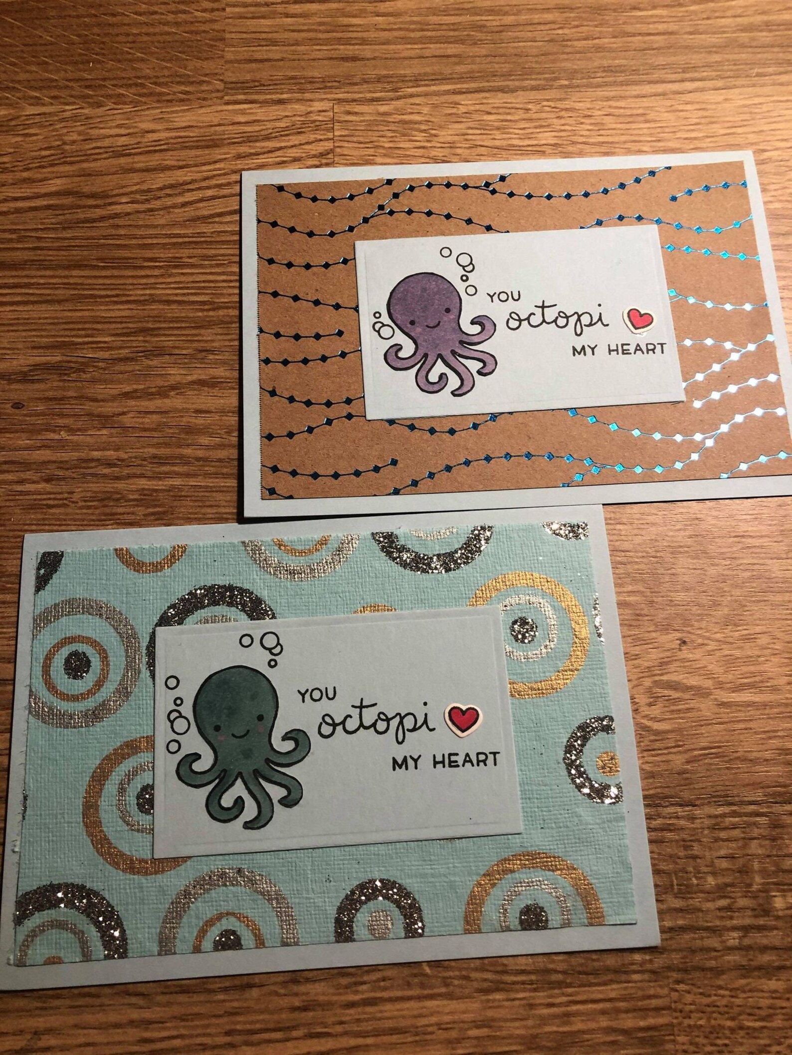 Octopus Love, Octopi My Heart Card - Etsy