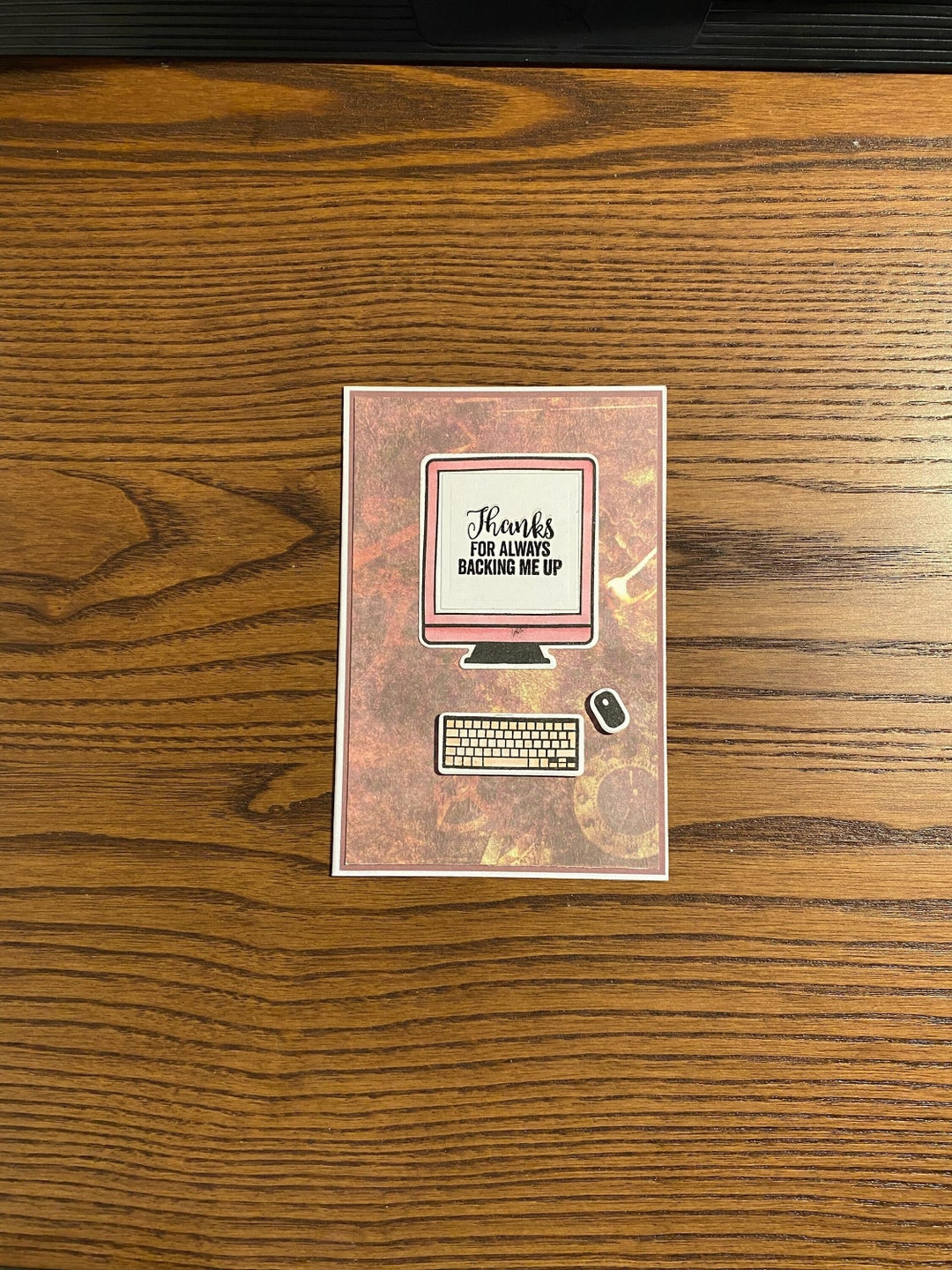 Thank You for Backing Me up Card Having My Back Computer - Etsy