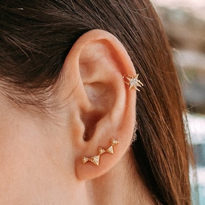 Minimalist North Star Ear Cuff | Ear Cuffs No Piercing | Adjustable Non ...
