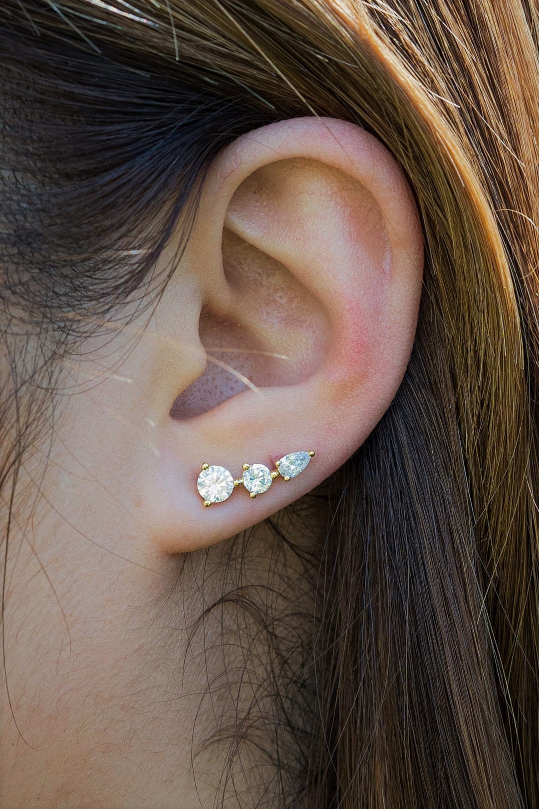 Minimalist Sparkle Ear Crawler |ear Climber Ear Crawlers |bridesmaids ...