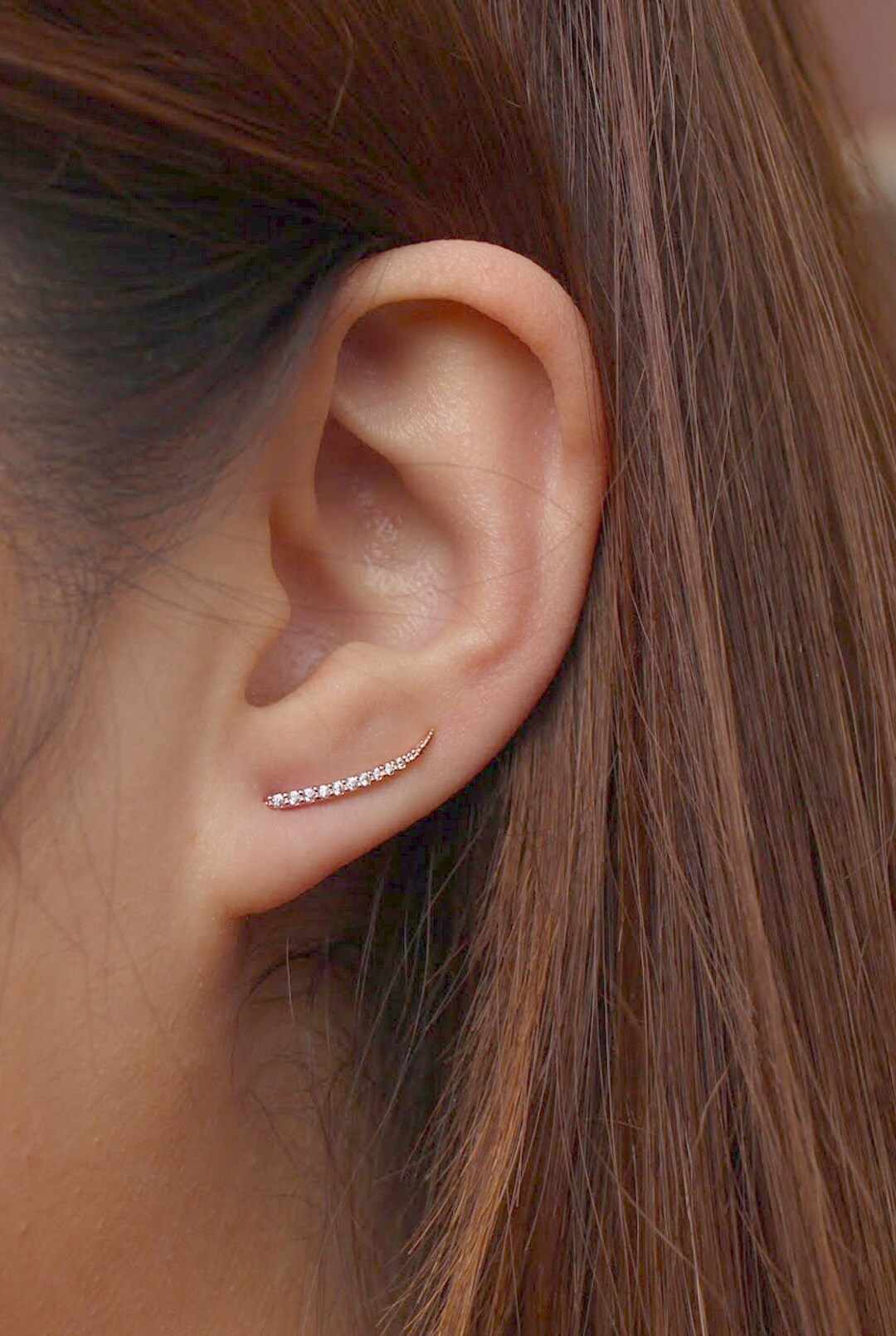 Minimalist Ear Sweep Ear Climbers |ear Crawlers |crawler Earrings | Ear ...