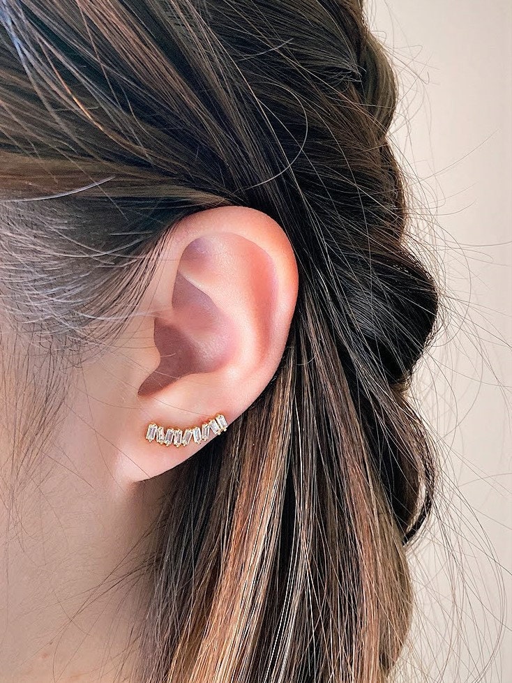 Minimalist Dreamy Autumn Ear Crawlers Ear Climbers ear - Etsy