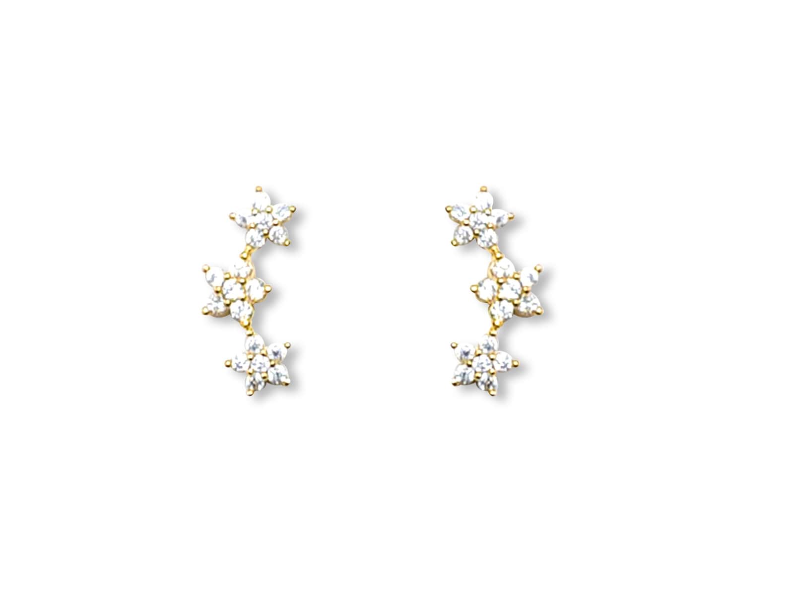 Minimalist Star Earrings | Stars Ear Pins | Starburst Earrings ...