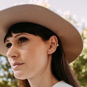 Minimalist Spring Bloom Ear Cuff | Ear Cuffs No Piercing | Adjustable Earrings | Non Pierced Ear ...