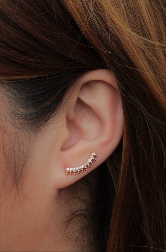 Minimalist Princess Crown Ear Climbers Ear Crawlers | Etsy