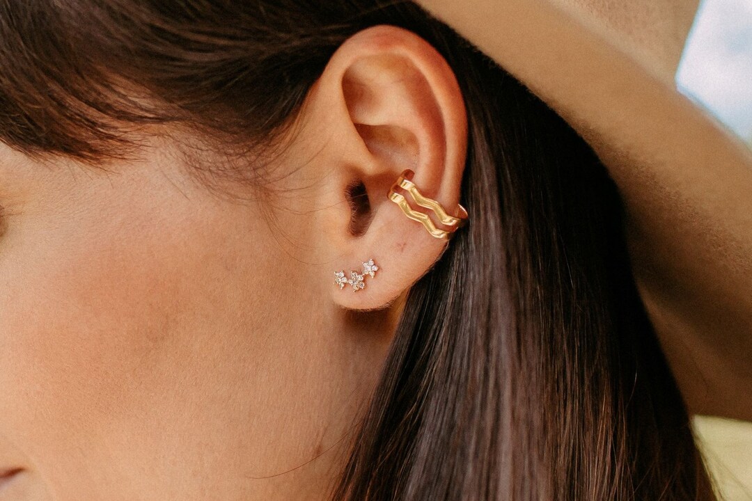 Minimalist Star Earrings | Stars Ear Pins | Starburst Earrings ...