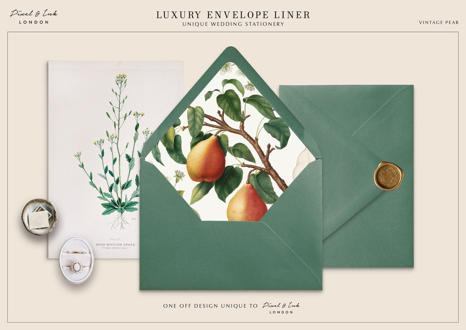 Printable Luxury Envelope Liners, DIY Wedding Invitations, C5/A5, 5x7 ...
