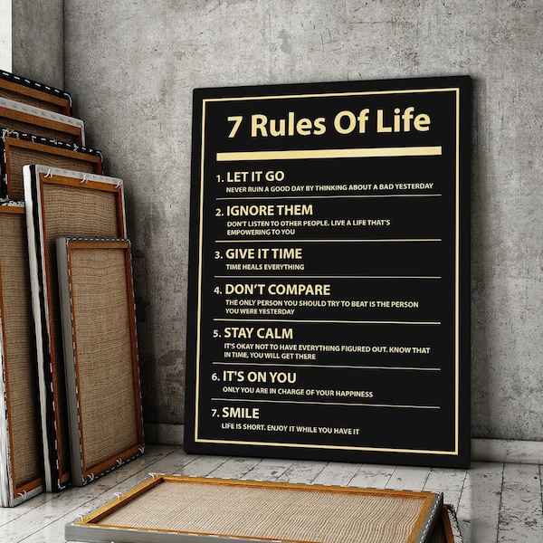 Rules of Life - Etsy