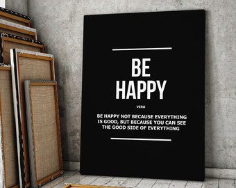 Be Happy Art Print | Etsy
