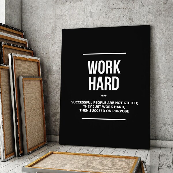 Hard Work Quote - Etsy