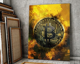 Bitcoin Canvas Crypto Art Currency Print Trader Wall Décor | Etsy
