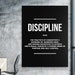 Discipline Wall Persistent Print, Motivational Canvas Art, Focus ...