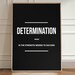Determination Wall Art Persistence Inspirational Definition Canvas ...