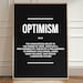 Optimism Inspiring Canvas Wall Art, Positive Living Poster Home Decor ...