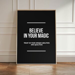 Believe in Your Magic Canvas Print, Inspirational Wall Art. Self ...