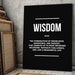 Wisdom Definition Canvas Print Inspirational Wall Art, Positive Vibes ...
